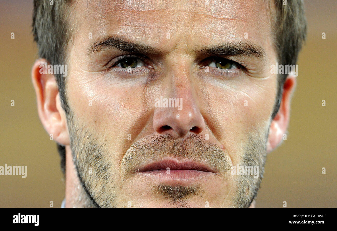 David Beckham of England attends a FIFA World Cup 2010 football match ...