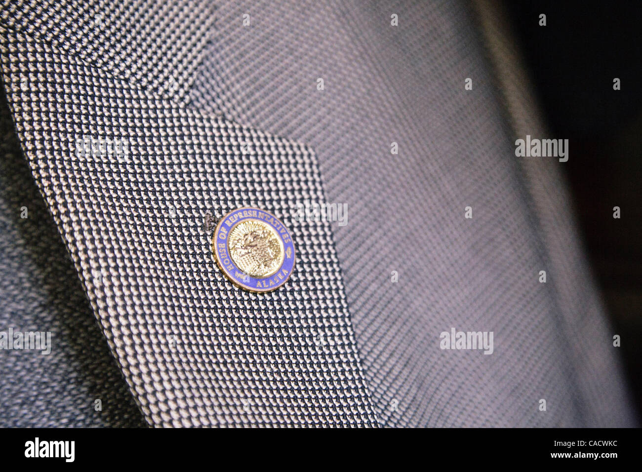 A lapel pin for the Alaska House of Representatives on Rep. Democratic ...