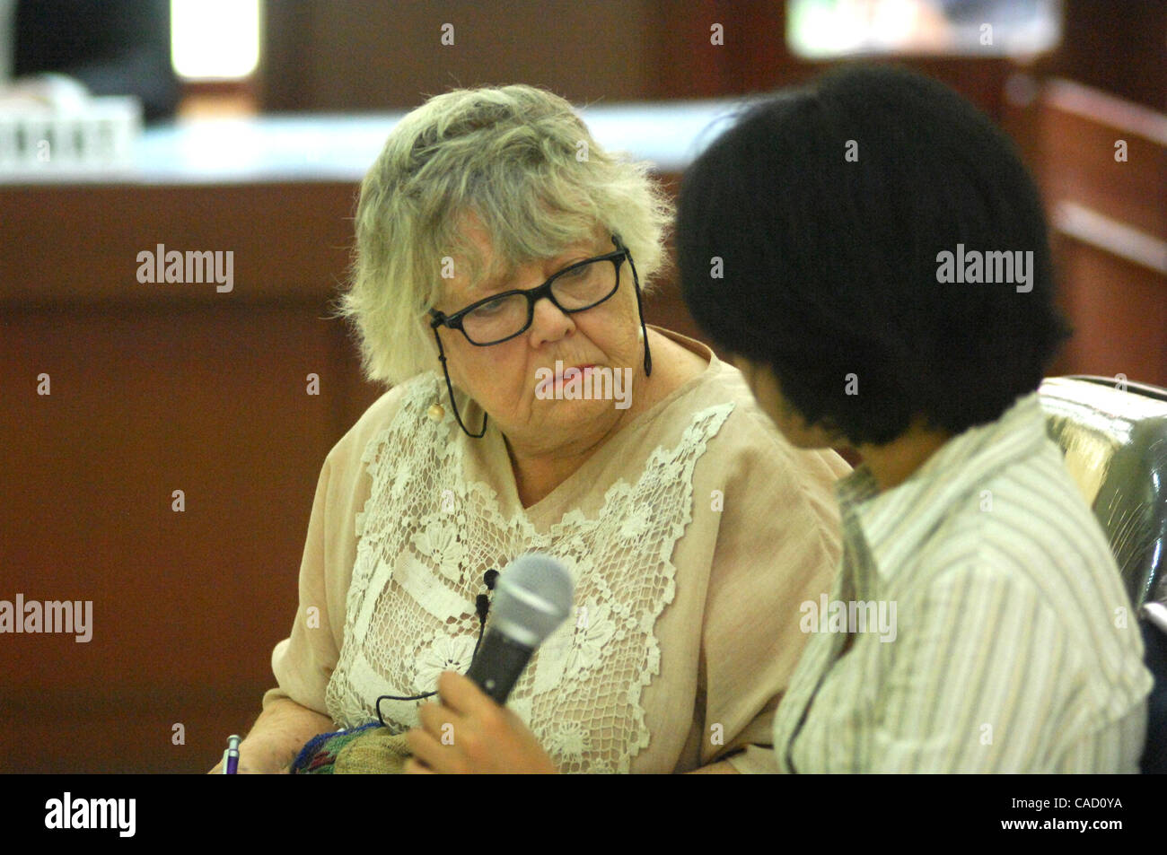 Shirley Shackleton of Australia testifies in court in Jakarta ...
