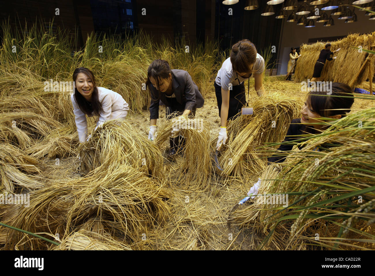 Sep 9, 2010 - Tokyo, Japan - Employees of Pasona Group Inc., personnel ...