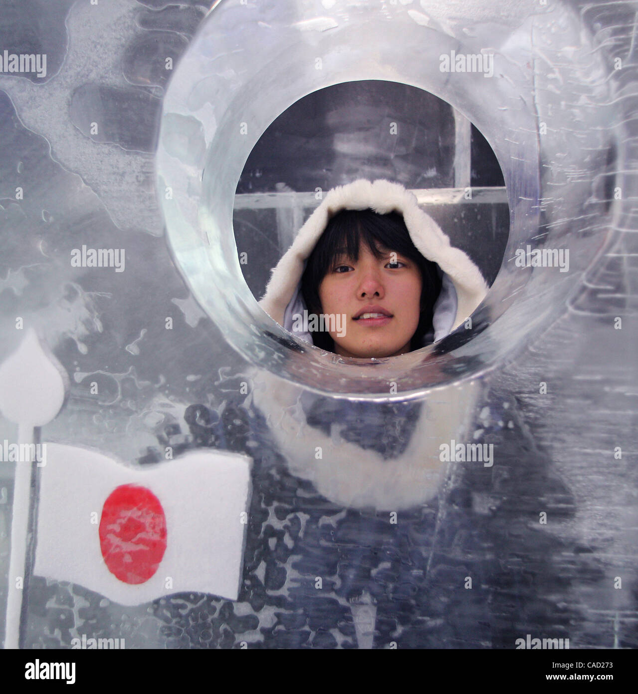 Aug 23, 2010 - Tokyo, Japan - Visitors enjoy being in the ICEBAR Tokyo ...