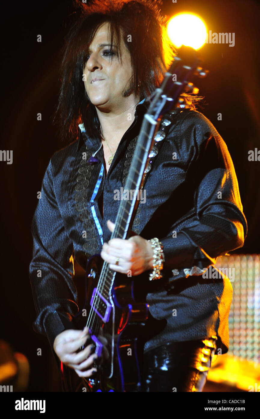 Guitarist Steve Stevens of Billy Idol performed a live concert at the ...