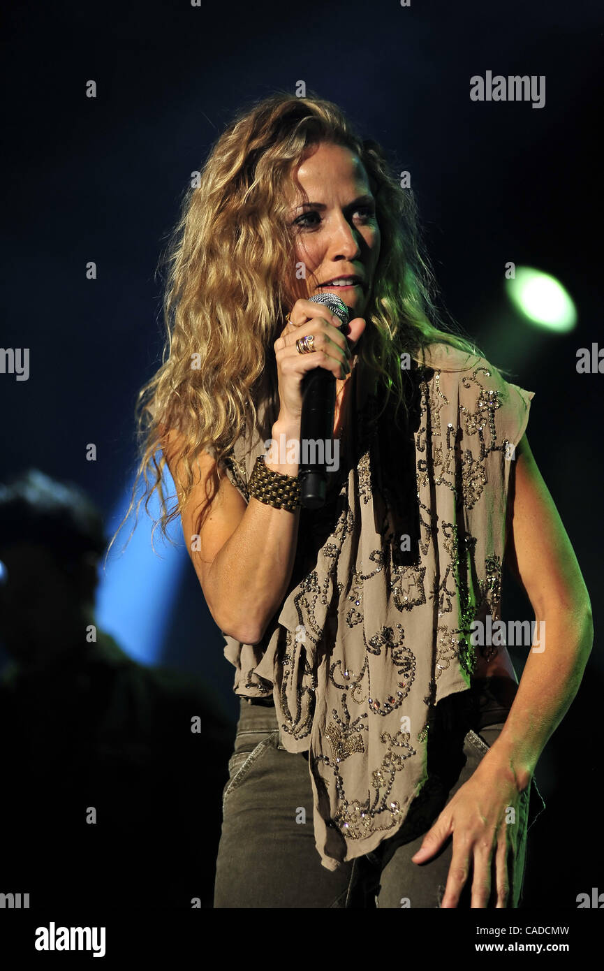 Female recording artist Sheryl Crow performed a live concert at the ...