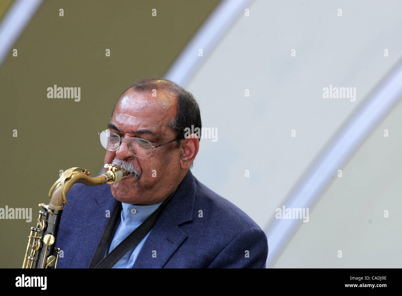 Ernie Watts performs live on stage at Hollywood Bowl during 32nd ...