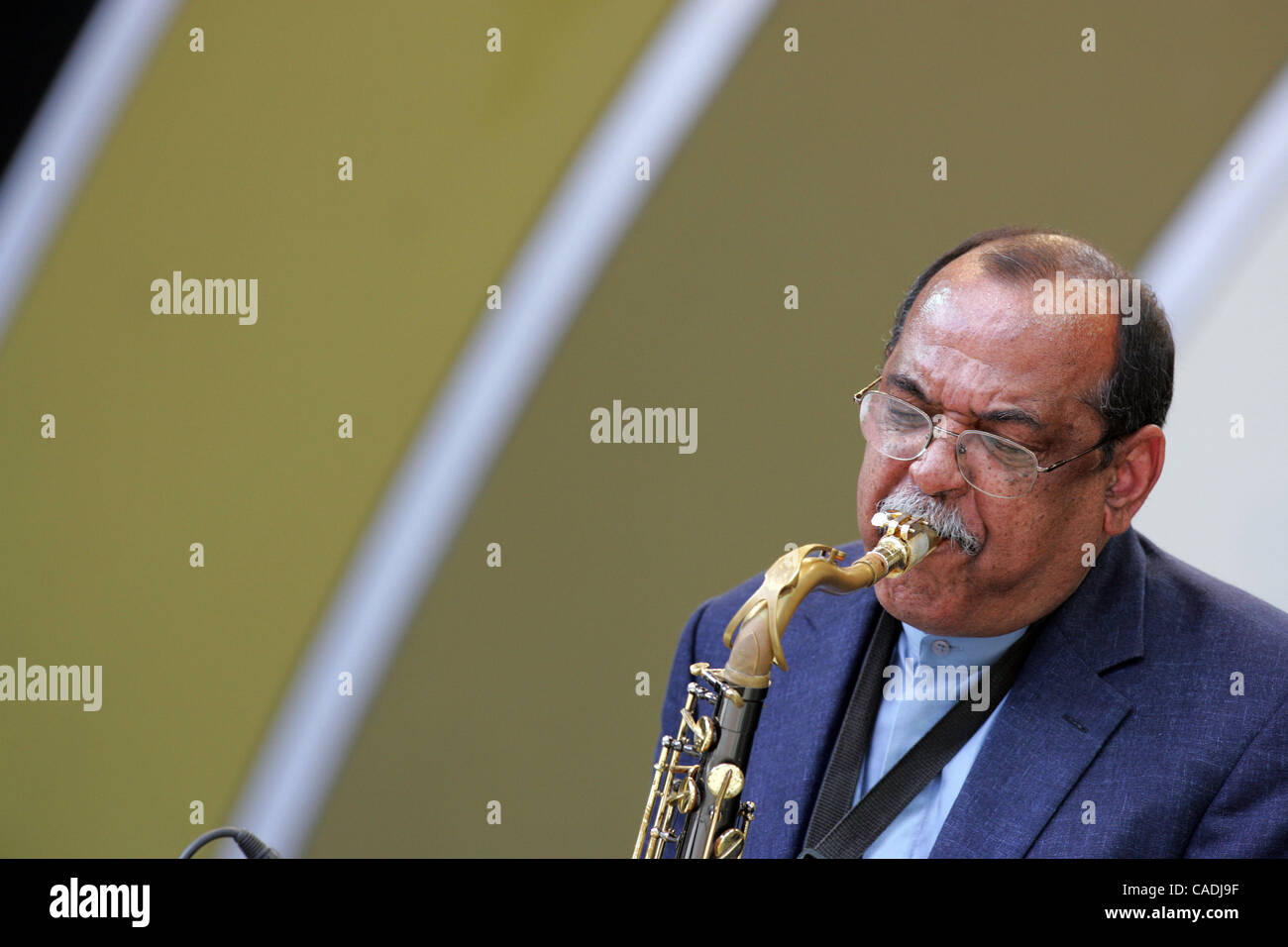 Ernie Watts performs live on stage at Hollywood Bowl during 32nd ...
