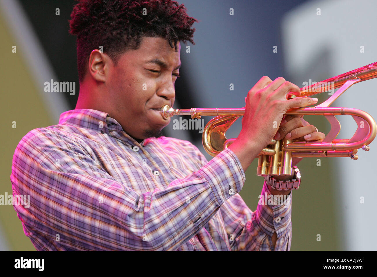 Christian Scott performs live on stage at Hollywood Bowl during 32nd ...