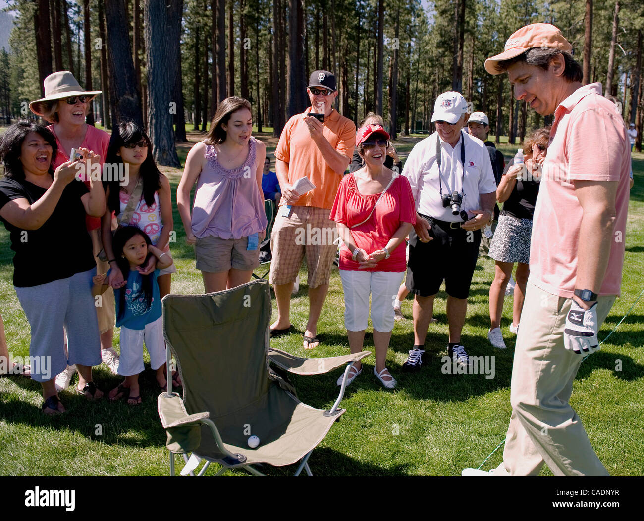 July 17, 2010 - Stateline, Nevada, USA - RAY ROMANO arrives greenside ...