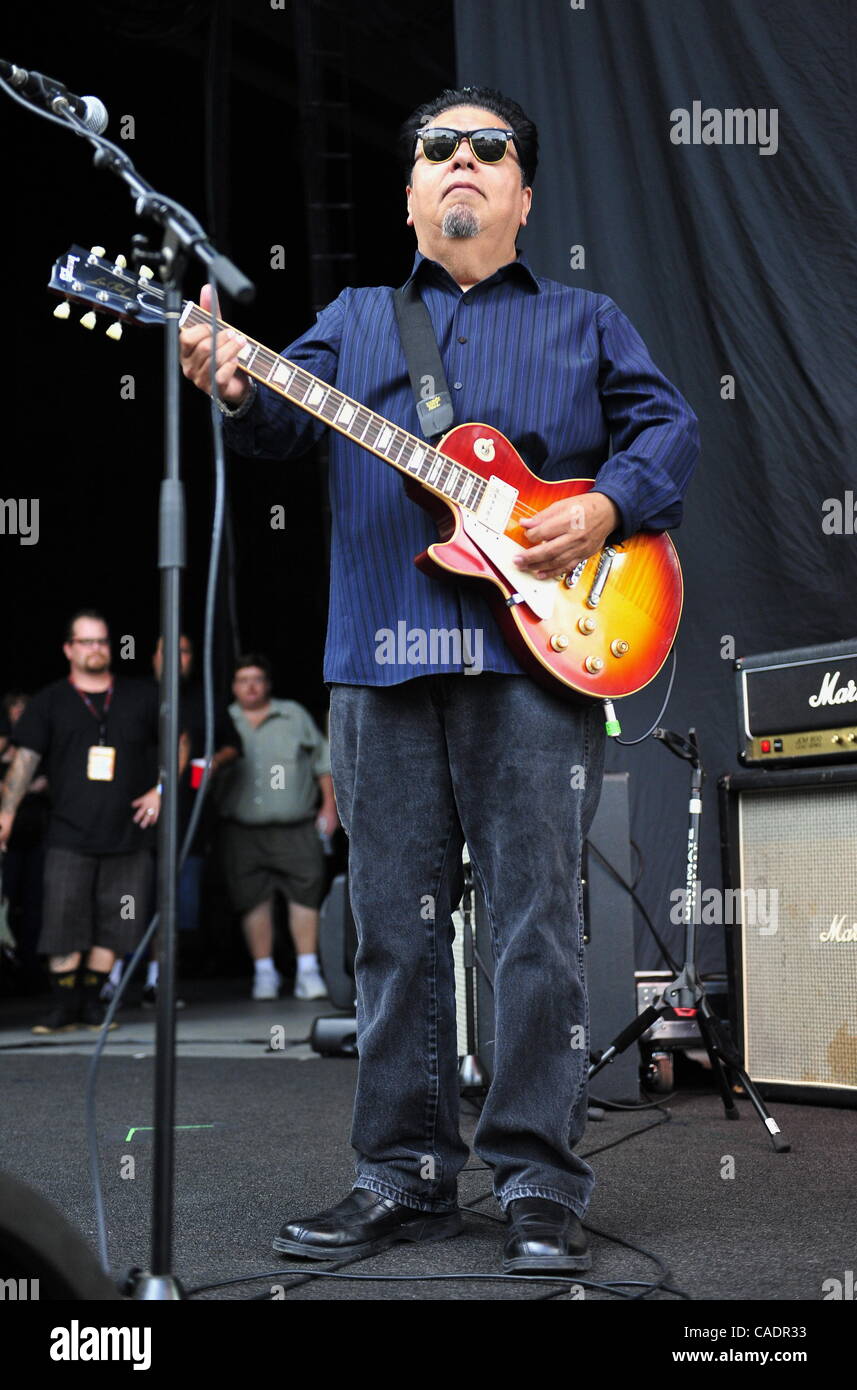 Cesar Rosas of the band Los Lobos performs a live show at the Santa ...