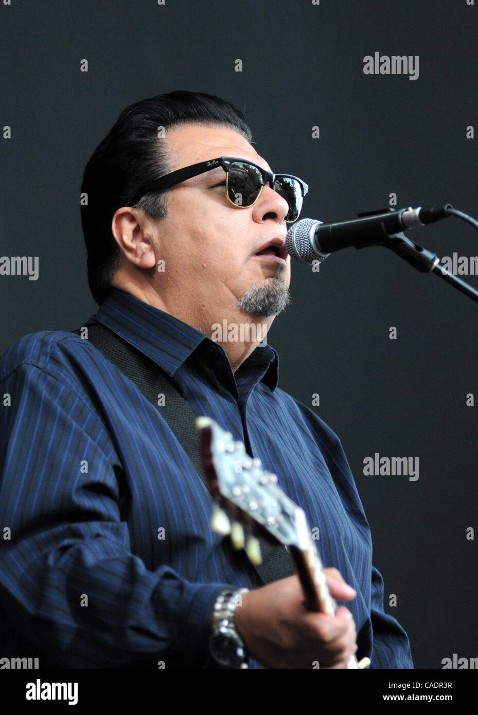 Cesar Rosas of the band Los Lobos performs a live show at the Santa ...