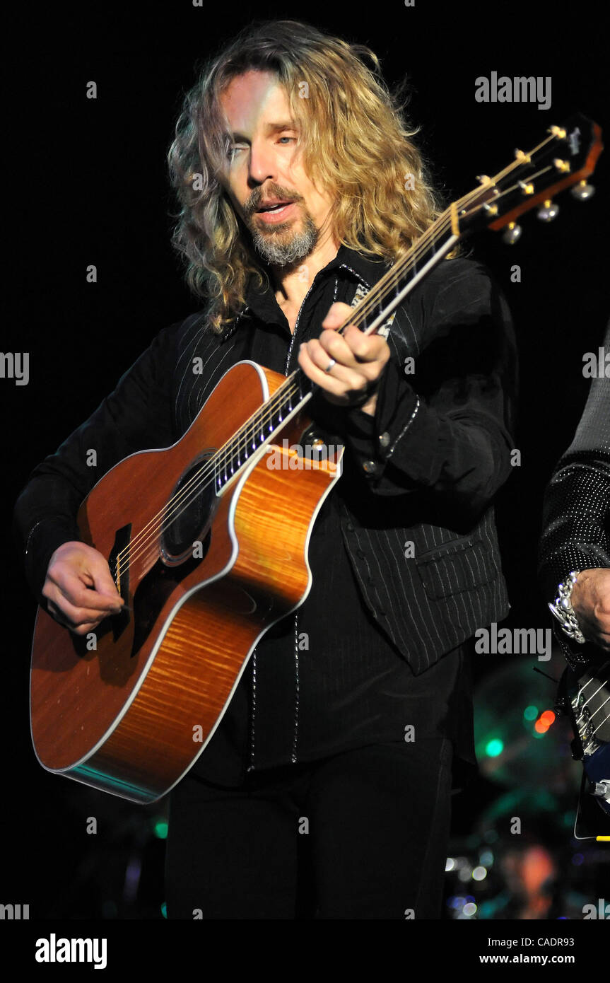 Guitarist Tommy Shaw and Styx performed a live concert at the 2010 ...