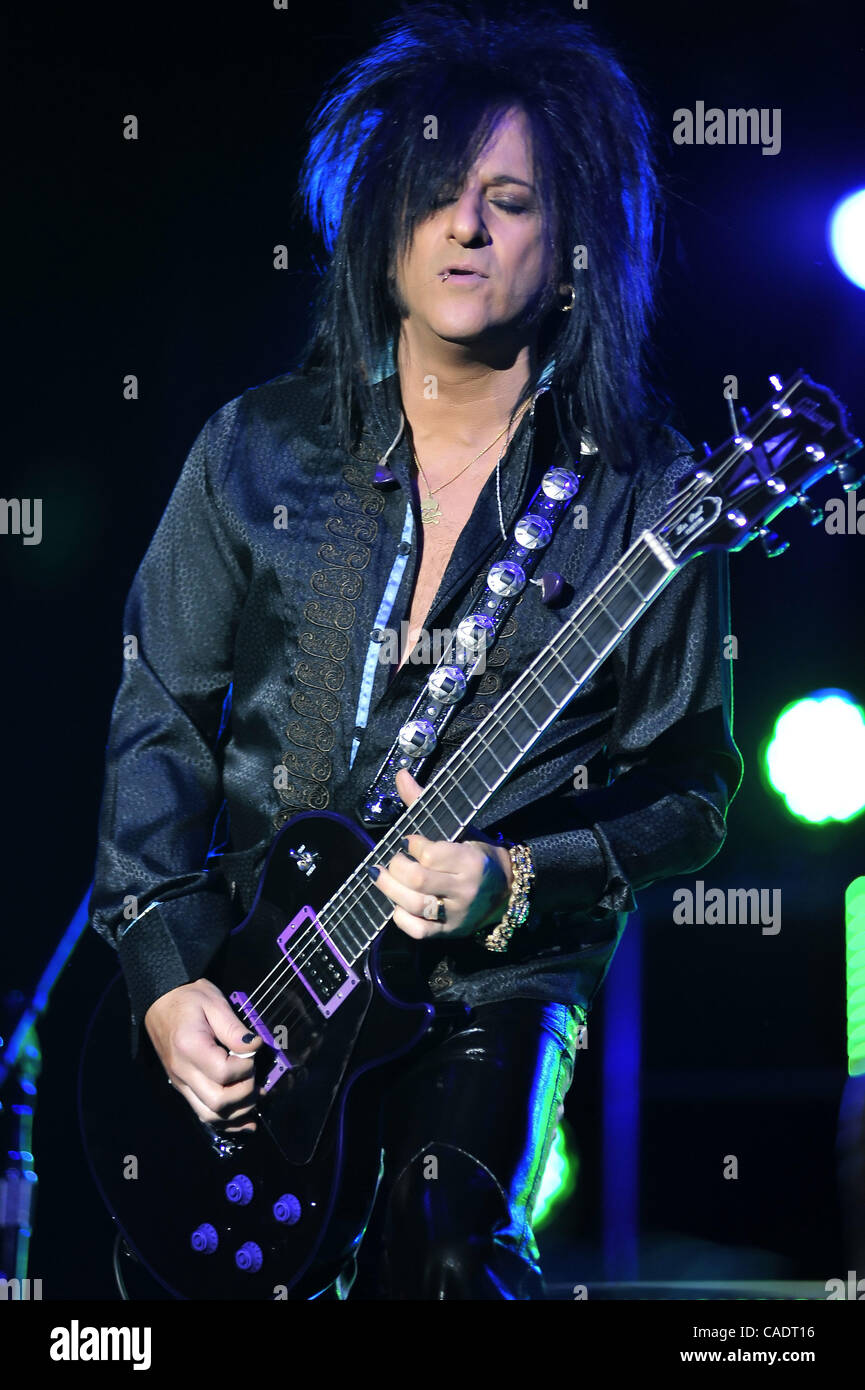Guitarist Steve Stevens of Billy Idol performed a live concert at the ...