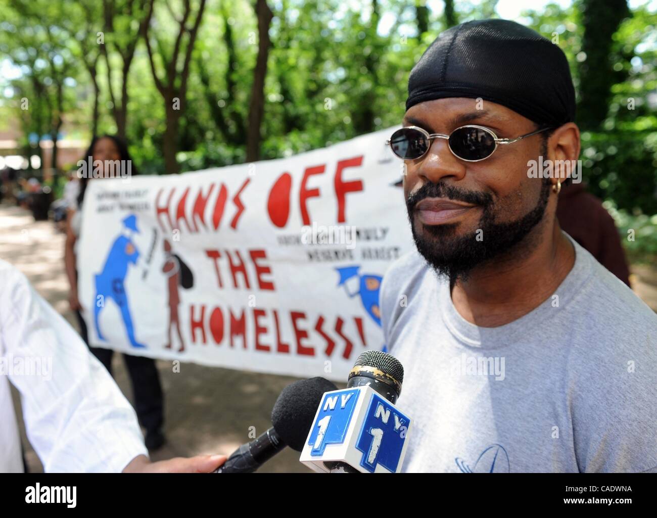 Jun 15, 2010 - Manhattan, New York, USA - Homeless person John Jones ...