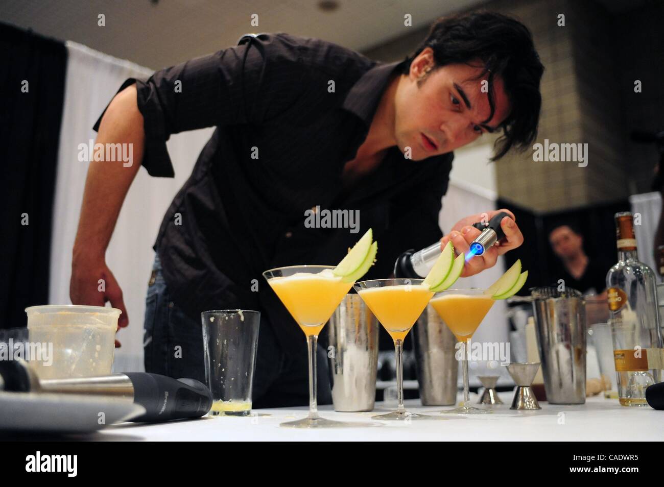 Jun 21, 2010 - Manhattan, New York, USA - Cedric Hosy works on his ...
