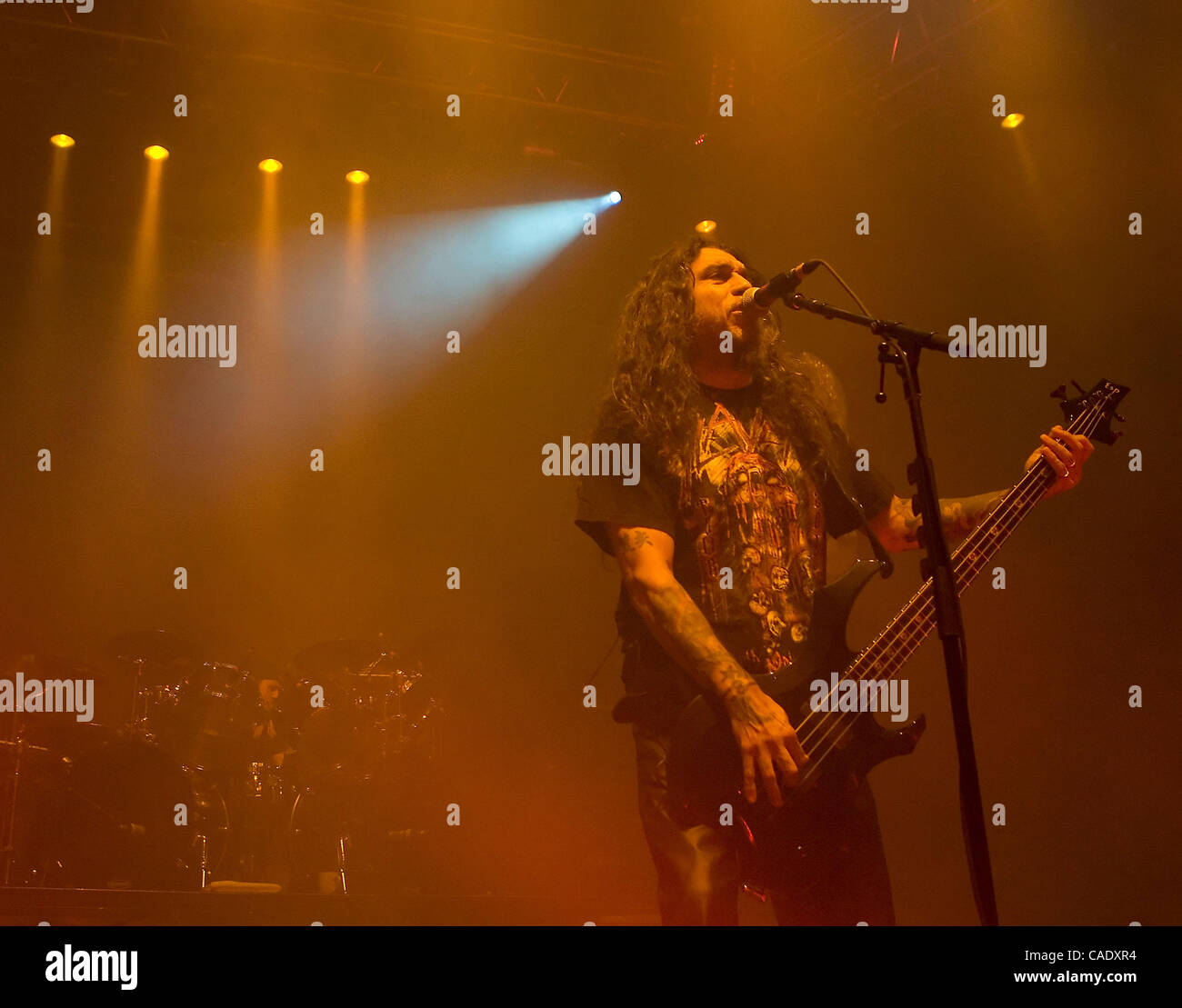 Aug 25, 2010 - Denver, Colorado, U.S. - Bass Guitarist TOM ARAYA of ...