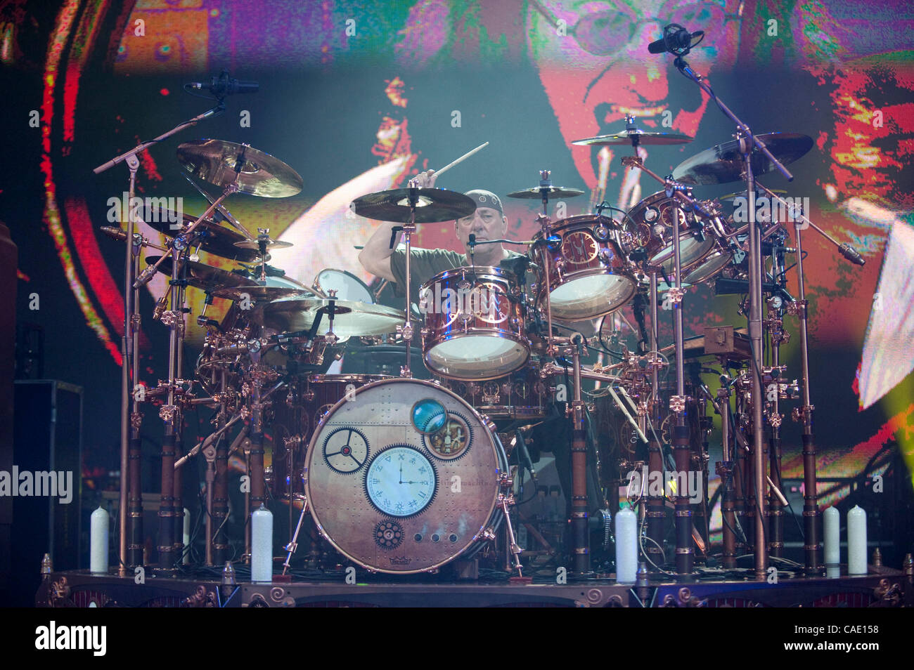 Neil peart rush 2010 hi-res stock photography and images - Alamy