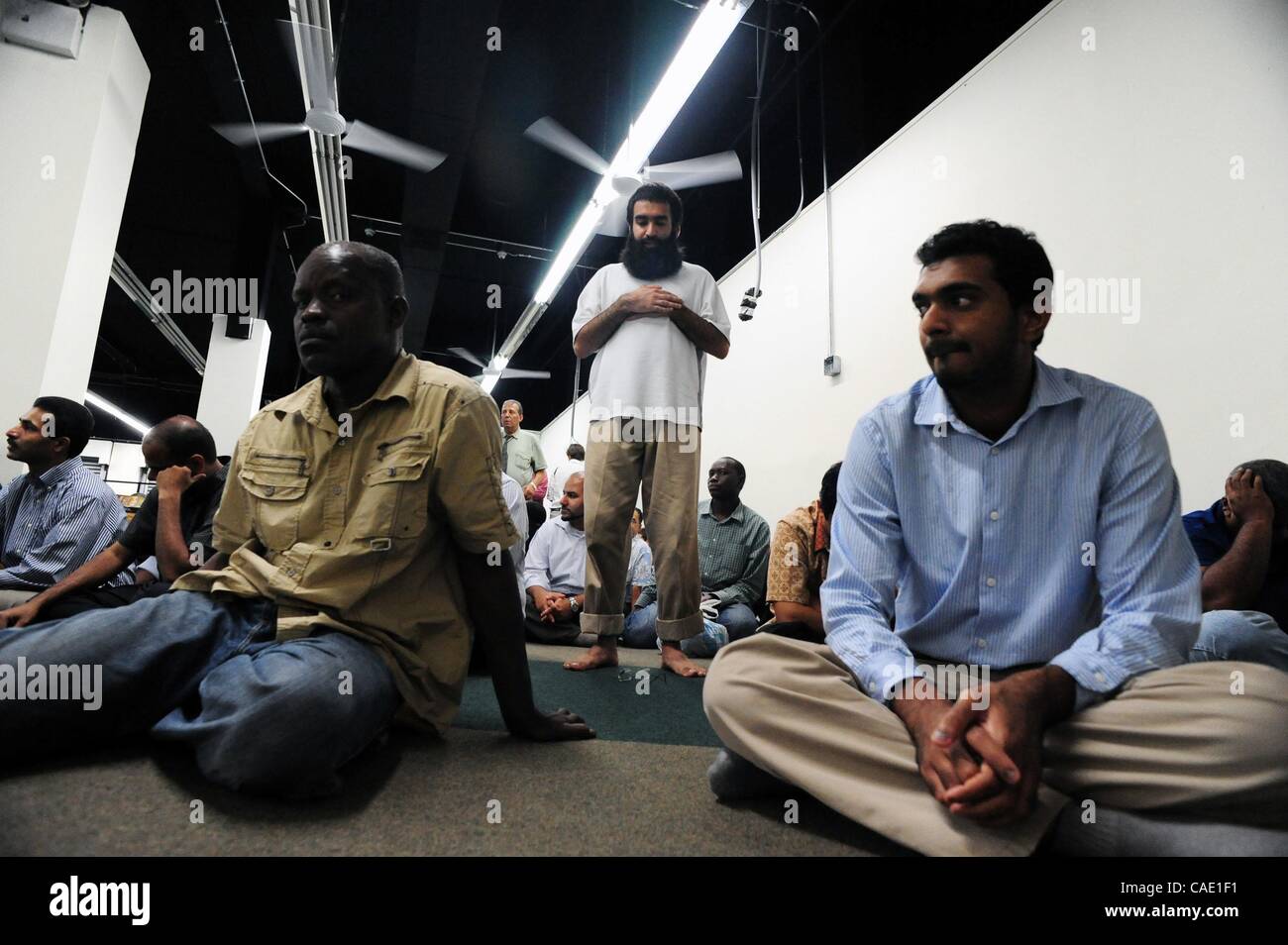 Aug. 20, 2010 - Manhattan, New York, U.S. - Imam Khalid Latif leads ...