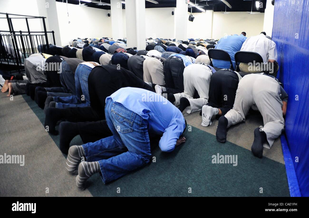 Aug. 20, 2010 - Manhattan, New York, U.S. - Imam Khalid Latif leads ...