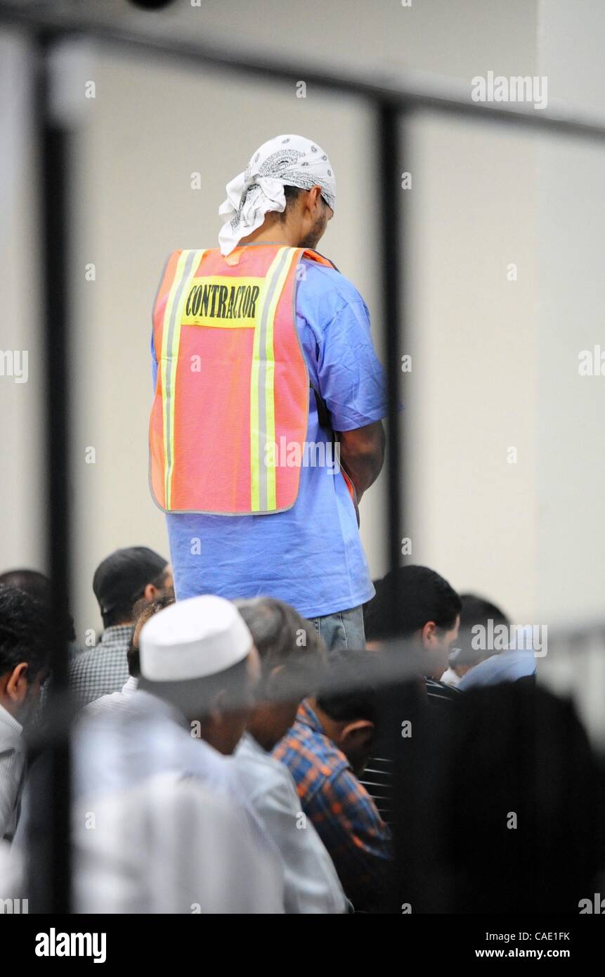 Aug. 20, 2010 - Manhattan, New York, U.S. - Imam Khalid Latif leads ...