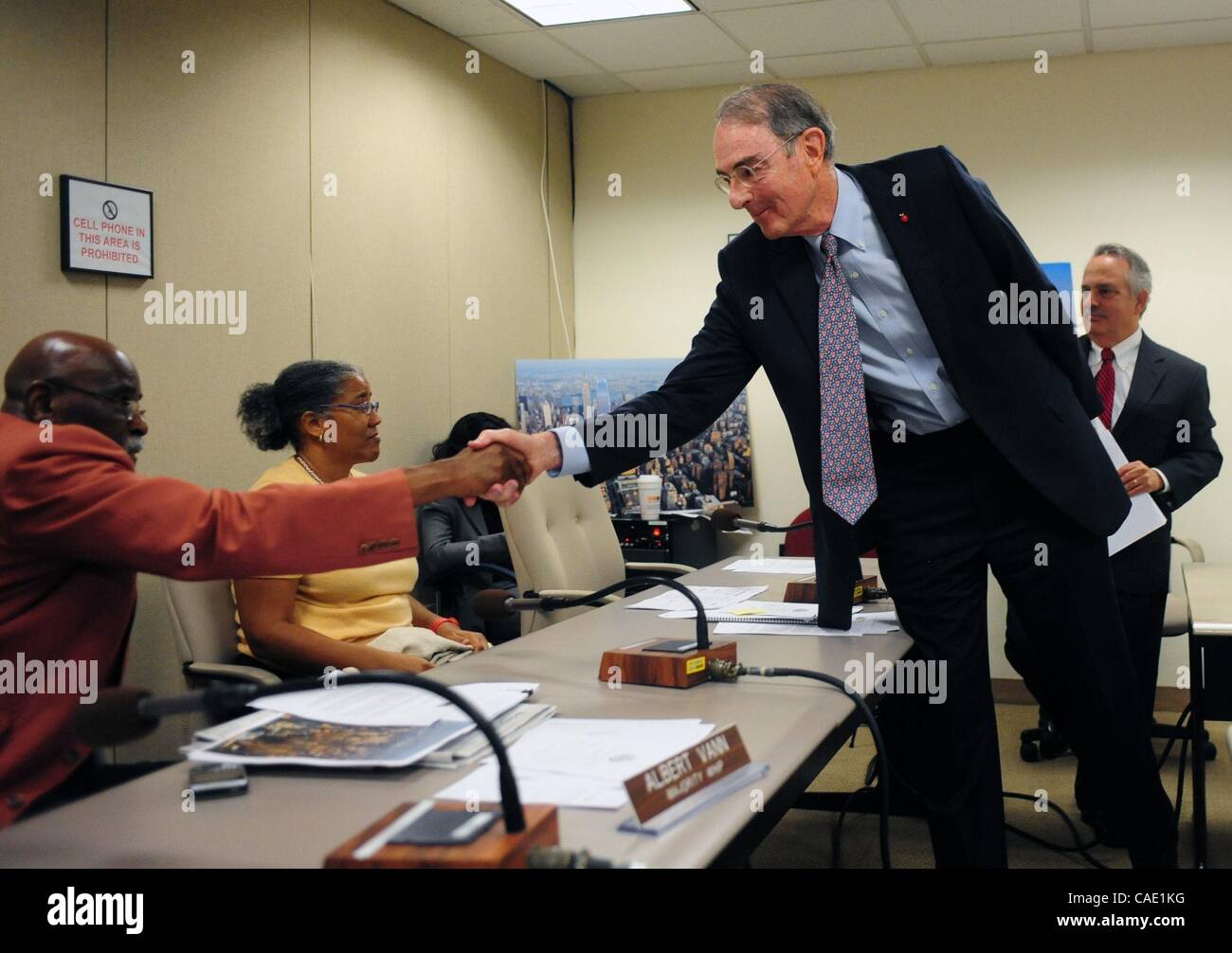 Aug. 23, 2010 - Manhattan, New York, U.S. - PETER MALKIN (C) of Malkin ...