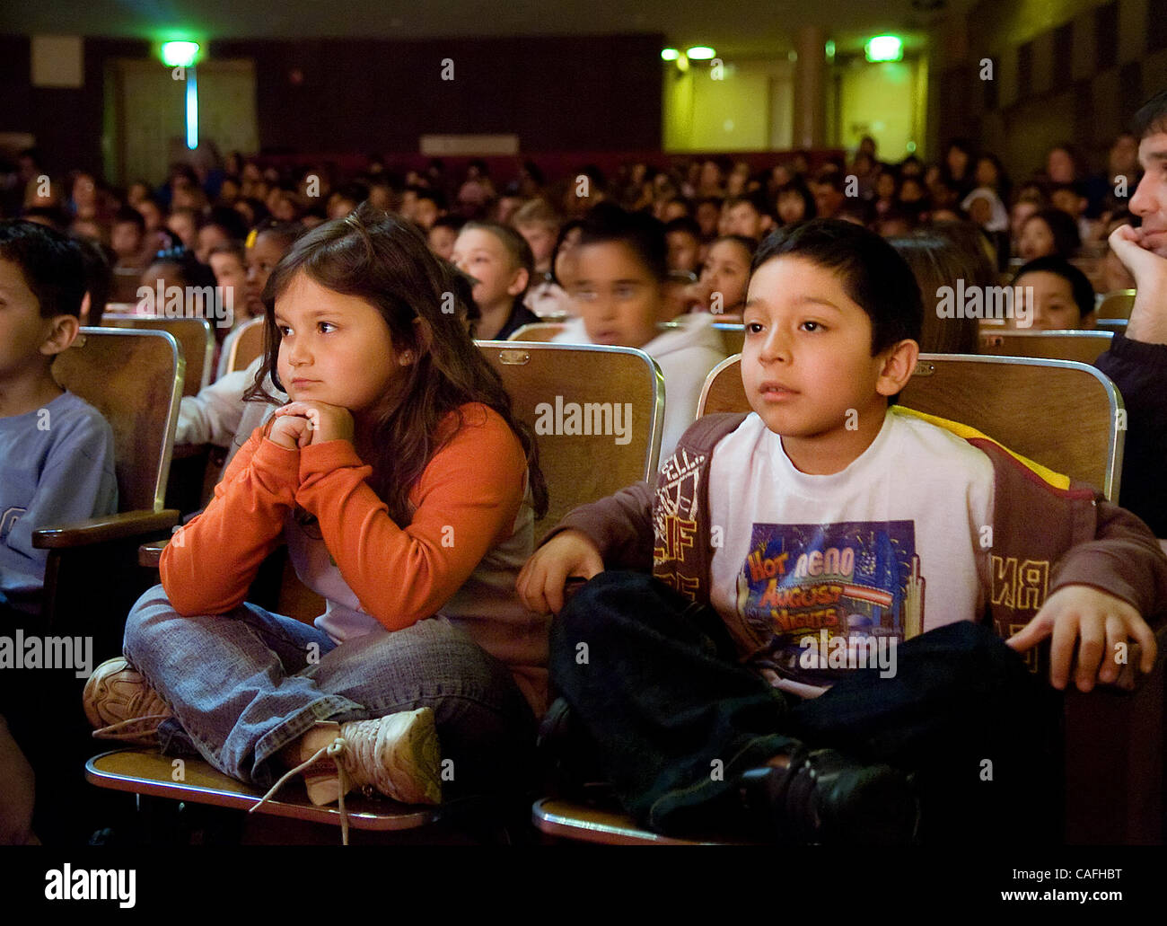 Calee Verwoest (cq) 7, left, and Pedro Montoya (cq) 7, right enjoy a ...
