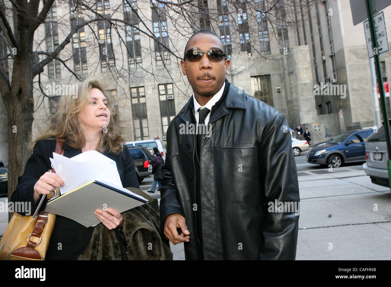 Attorney Stacy Richman with her client Ja Rule leaving court. Rapper Ja ...