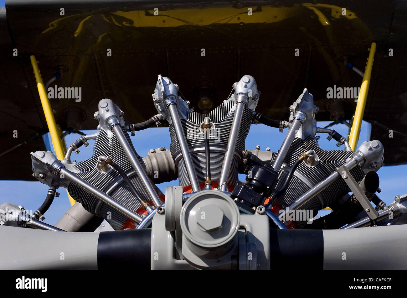 The Pratt & Whitney engine on a fully restored 1962 Gruman G-164 Ag Cat ...