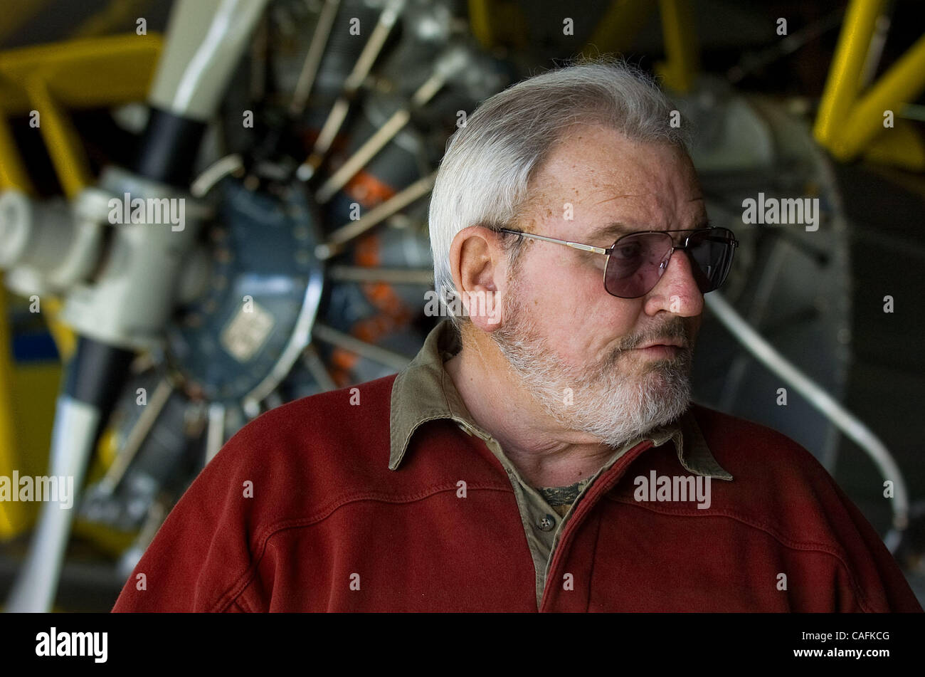 Ralph Holsclaw (cq) and his fully restored 1962 Gruman G-164 Ag Cat ...