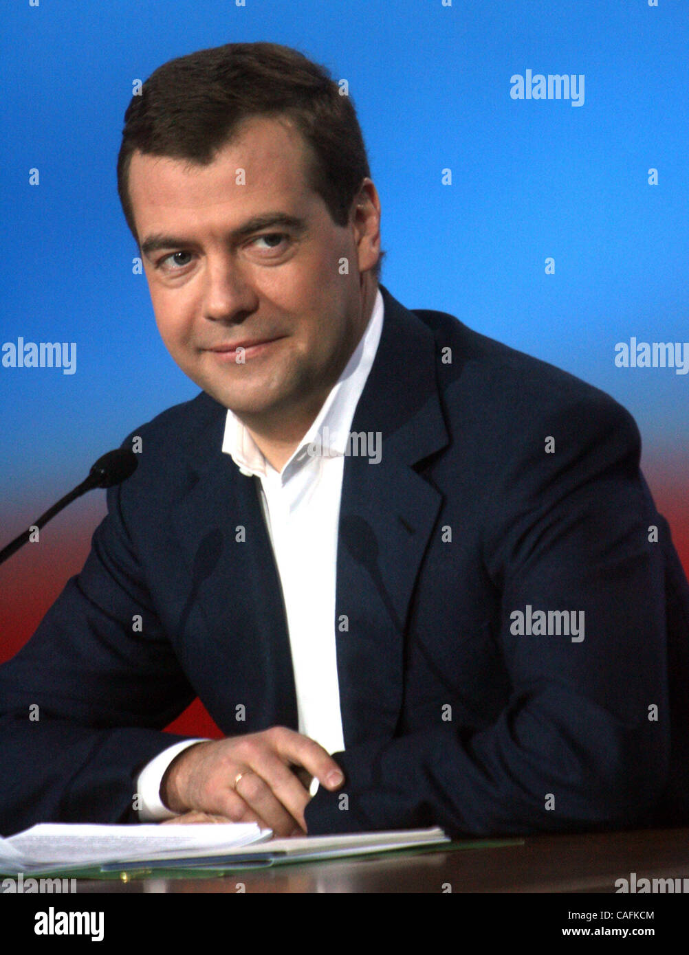 Main Candidate for russian presidency Dmitry Medvedev meets his ...