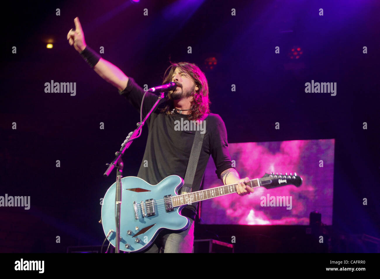 The Foo Fighters with Dave Grohl lead vocals performing at Madison ...