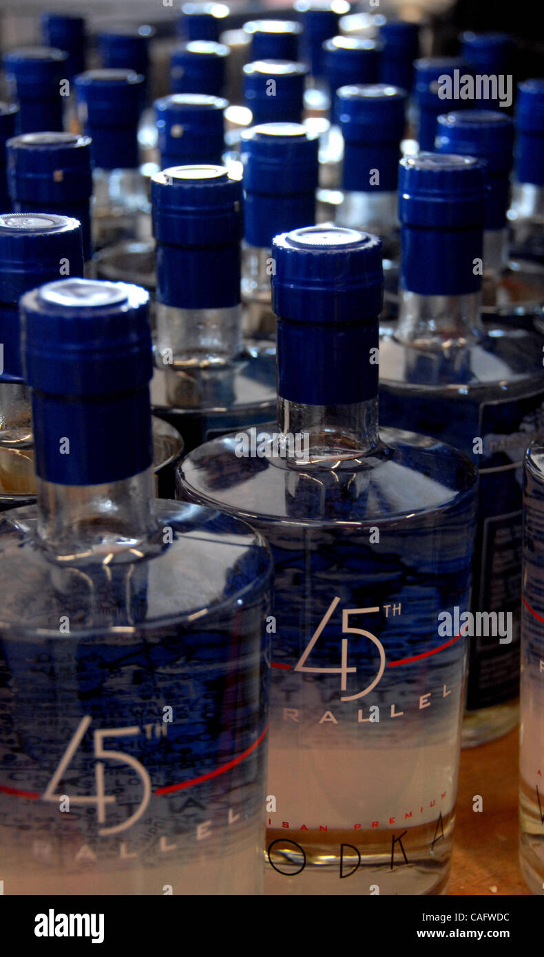 Feb 19, 2008 - New Richmond, Wisconsin, USA - Bottles of 45th Parallel ...