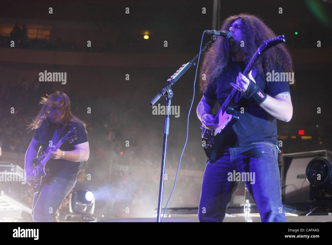 Coheed and Cambria performing at Madison Square Garden on February 21 ...