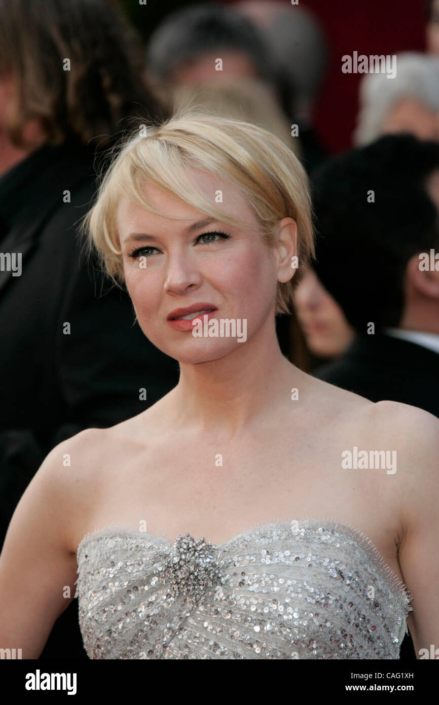 Feb 24, 2008 - Hollywood, California, USA - Actress RENEE ZELLWEGER ...