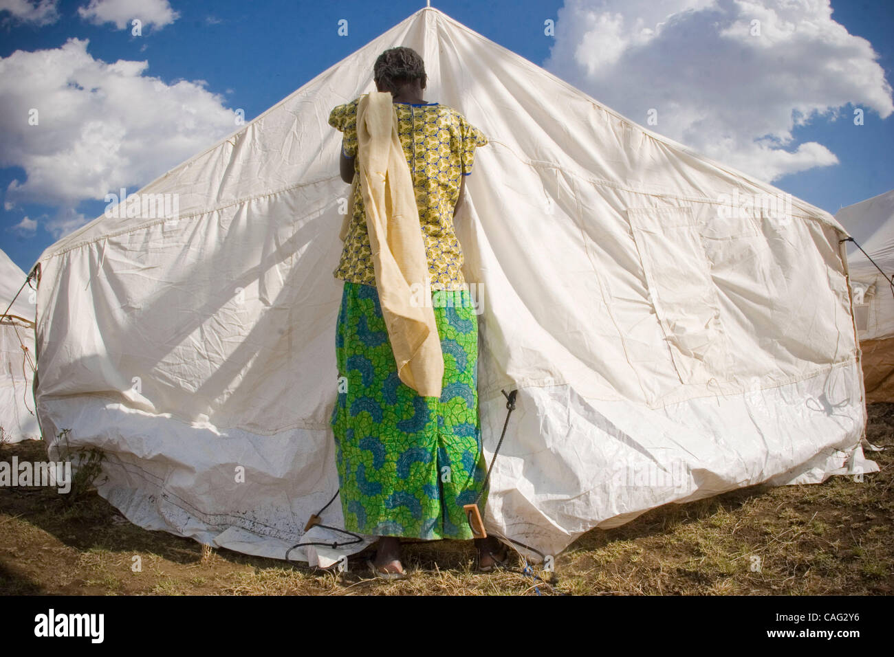 Construction is still going on at the camp. Pipe- fittings for clean ...