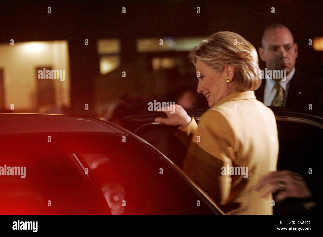 METRO - Senator and Presidential candidate Hillary Clinton gets in her ...