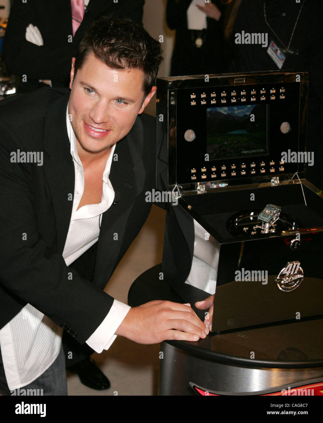 Singer NICK LACHEY unveils the one-of-a-kind 40th anniversary diamond ...