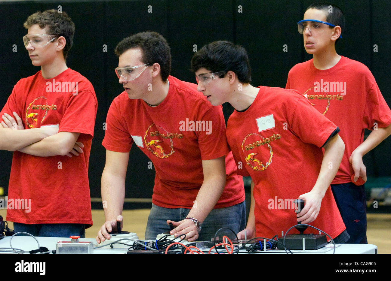 L-R: Granite Bay high schoolers Eric Goen (cq), Roland DeMarco (cq ...