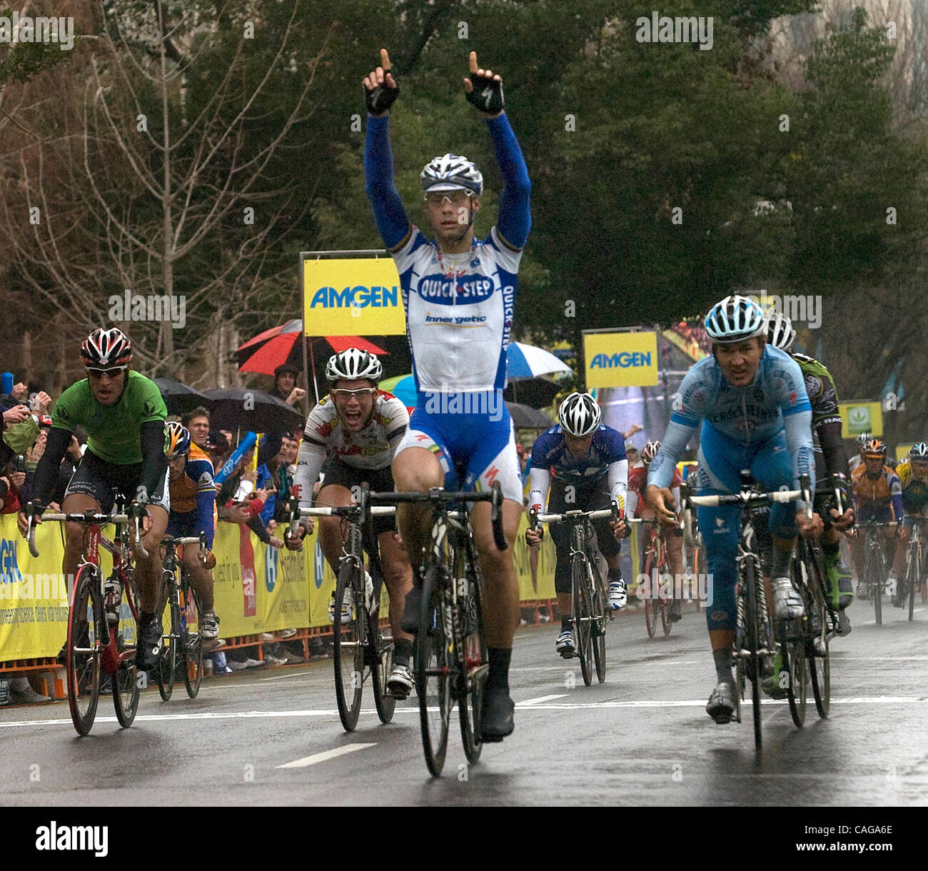 Tom Boonen of Quick Step wins the second stage of the Amgen Tour of ...