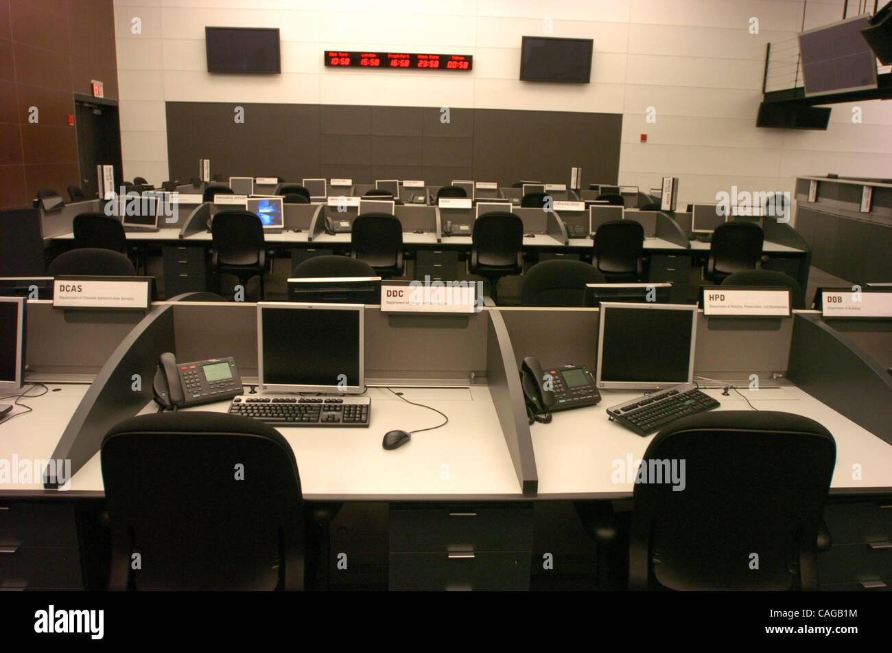 Scenes of the Office of Emergency Management. Mayor Michael Bloomberg ...