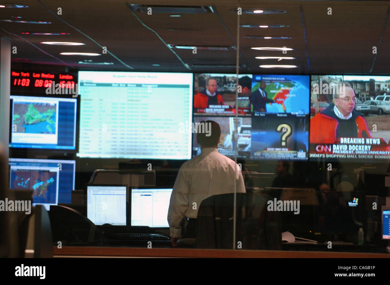 Scenes of the Office of Emergency Management. Mayor Michael Bloomberg ...