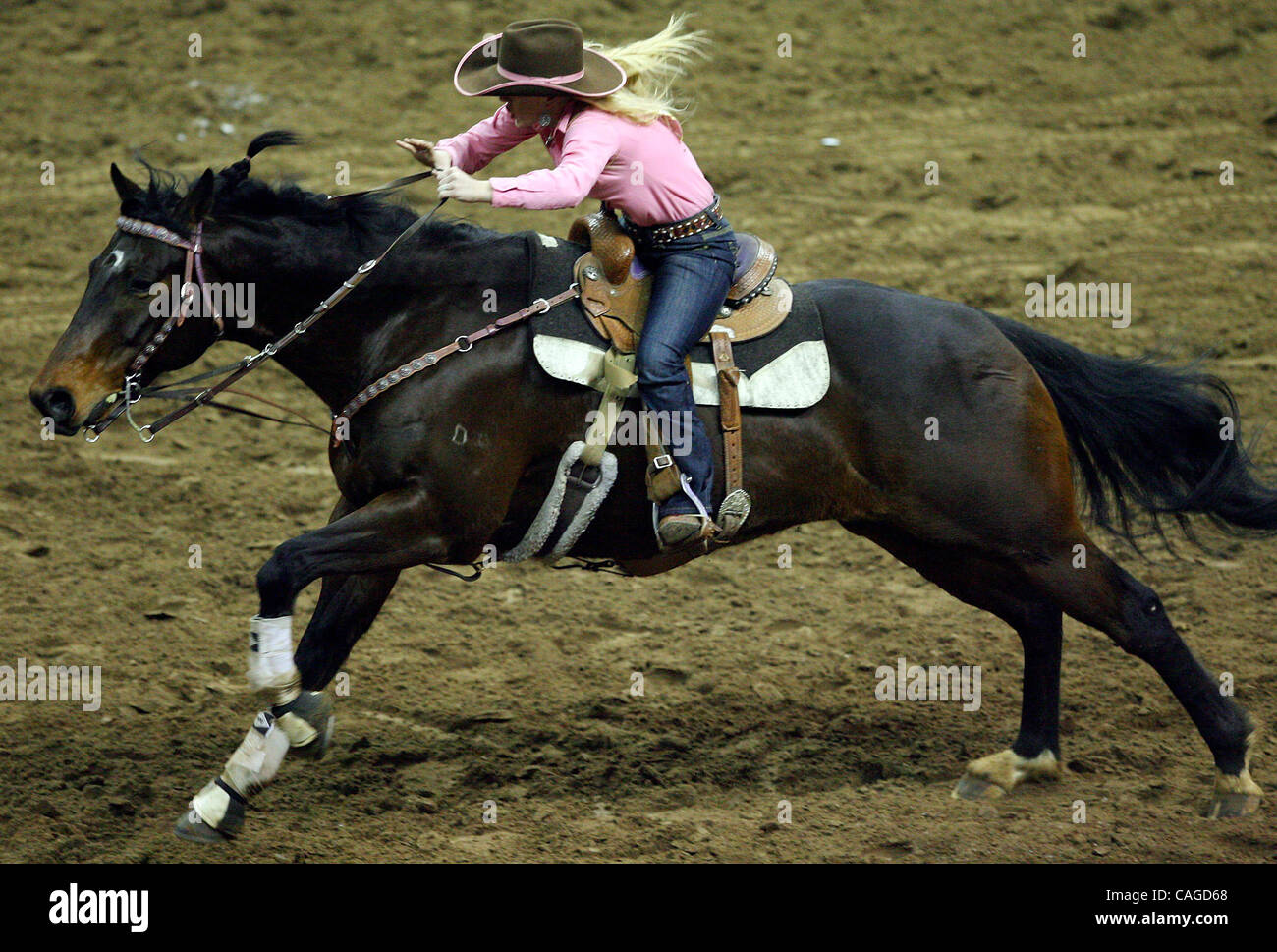 FOR METRO - Lindsay Knaff, from Winston, MT, competes in the Barrel ...