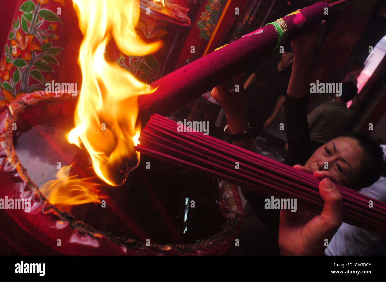Indonesian ethnic Chinese pray during Chinese New Year celebration at ...