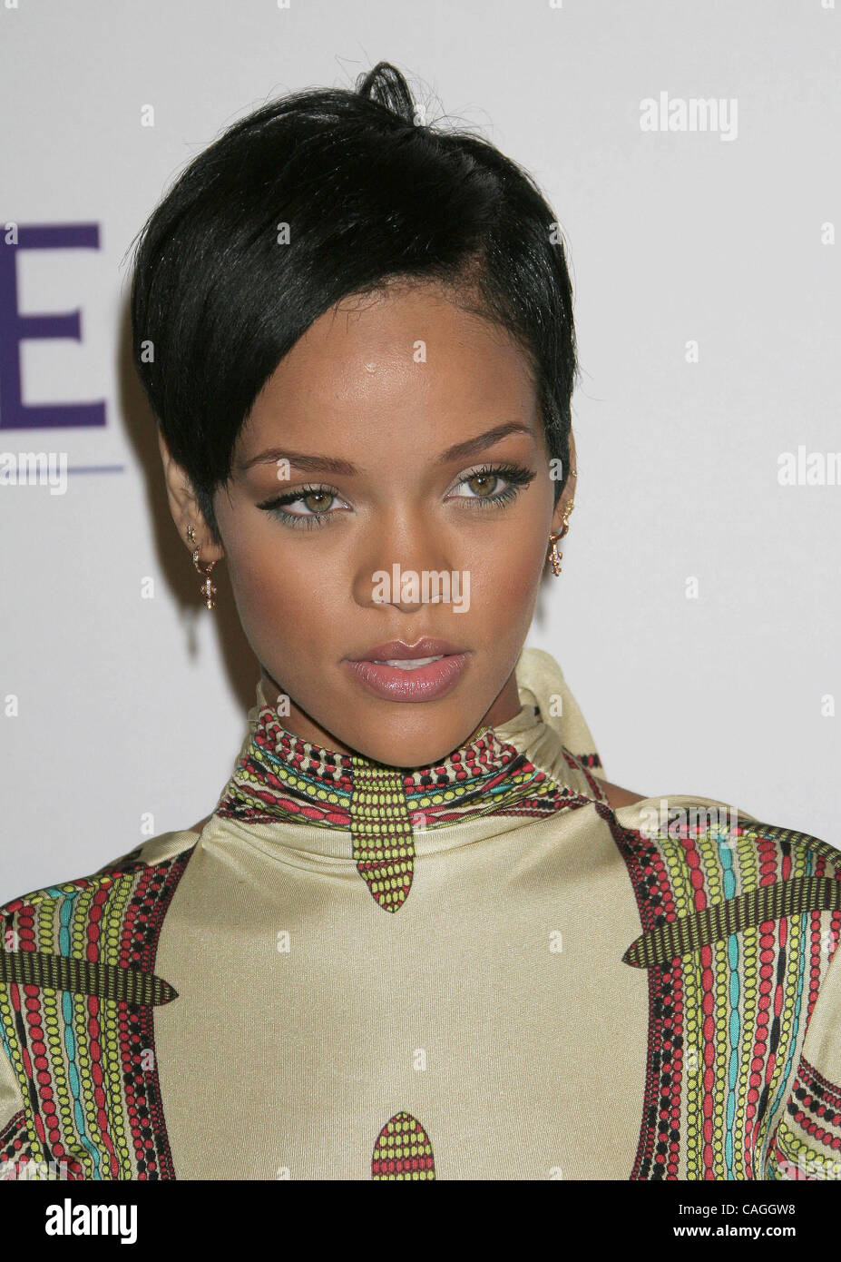 Feb 09, 2008; Hollywood, CA, USA; Singer RIHANNA at the Clive Davis Pre ...