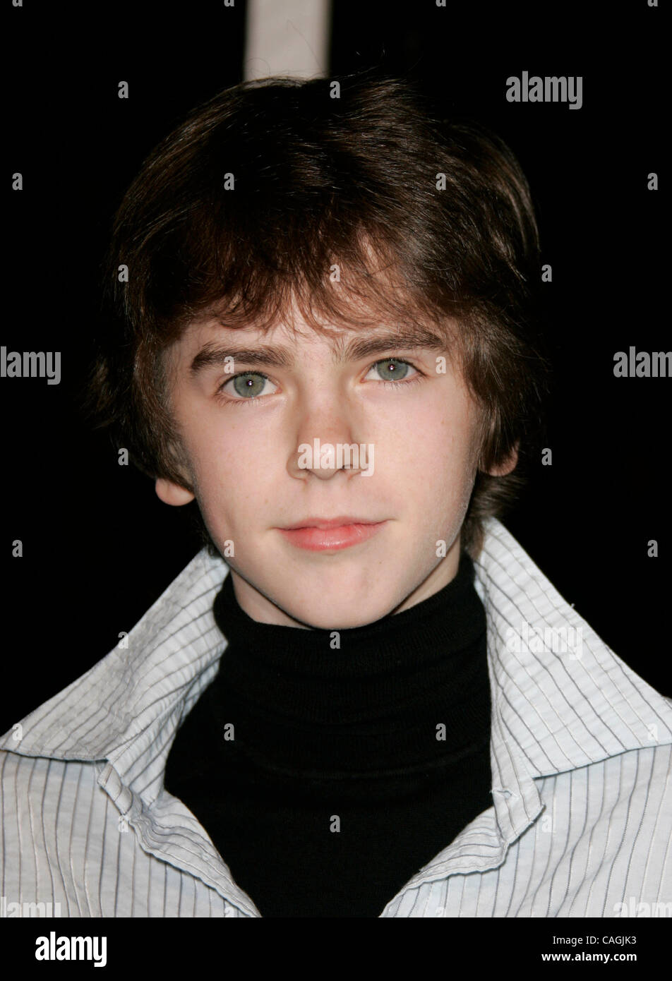 Jan 31, 2008 - Hollywood, California, USA - Actor FREDDIE HIGHMORE arriving at 'The Spiderwick ...