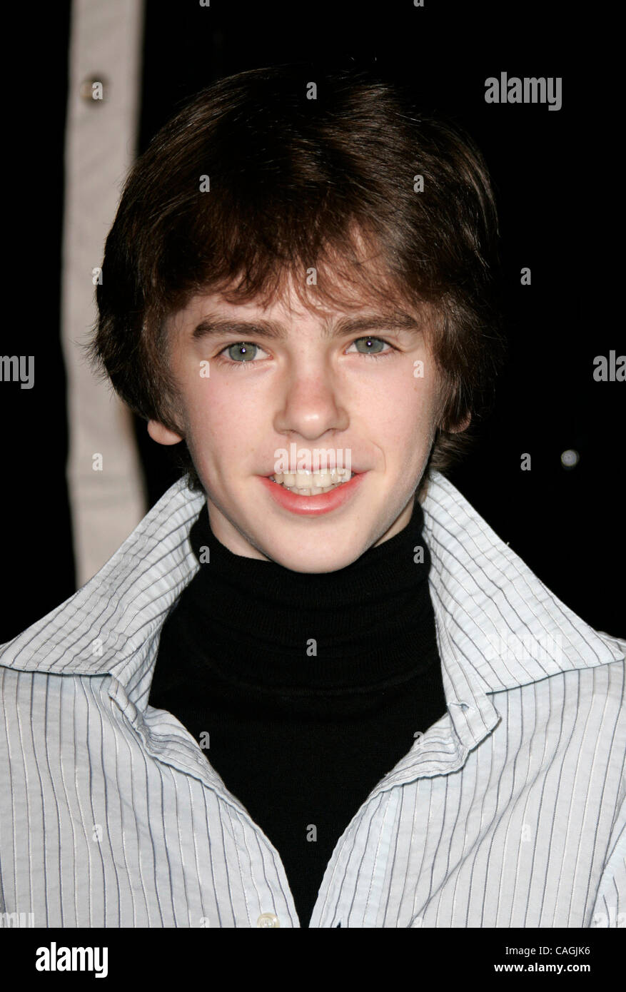 Jan 31, 2008 - Hollywood, California, USA - Actor FREDDIE HIGHMORE arriving at 'The Spiderwick ...