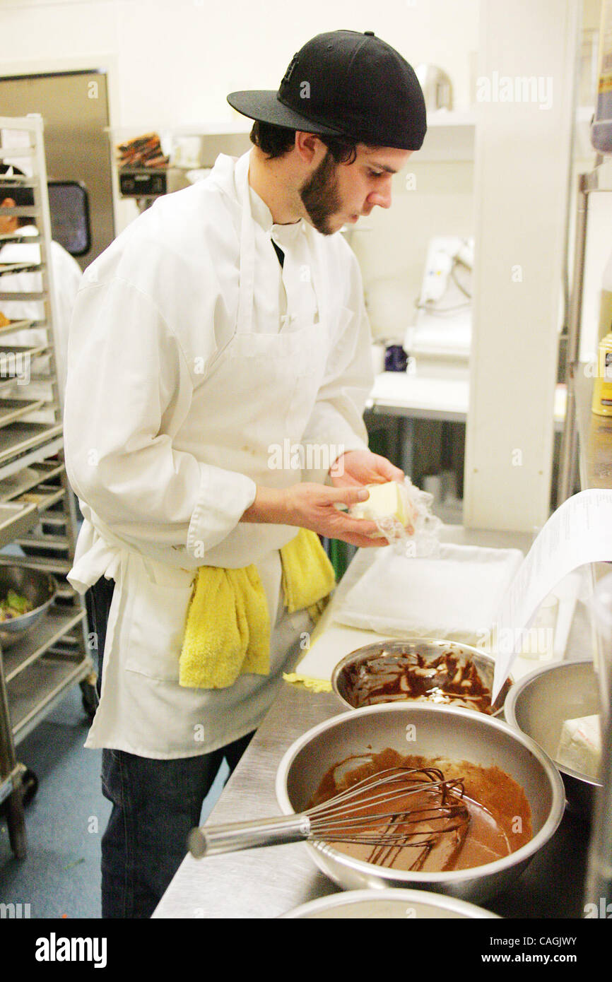 Donald Flores of South San Francisco prepares dessert Thursday at Mimes ...
