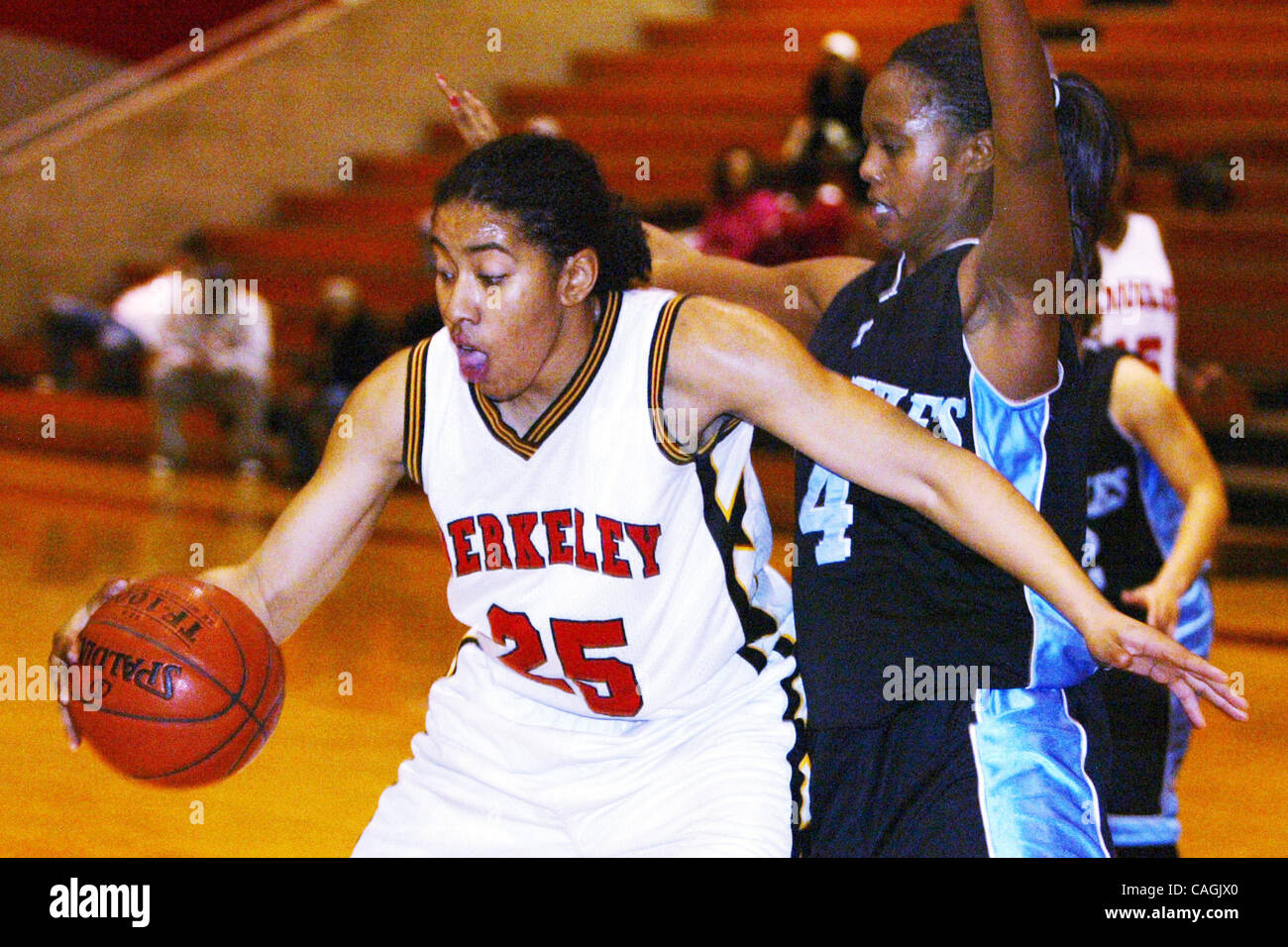 Berkeley's Airika Warren, left, is pressured by Hercules' Mariah Davis ...
