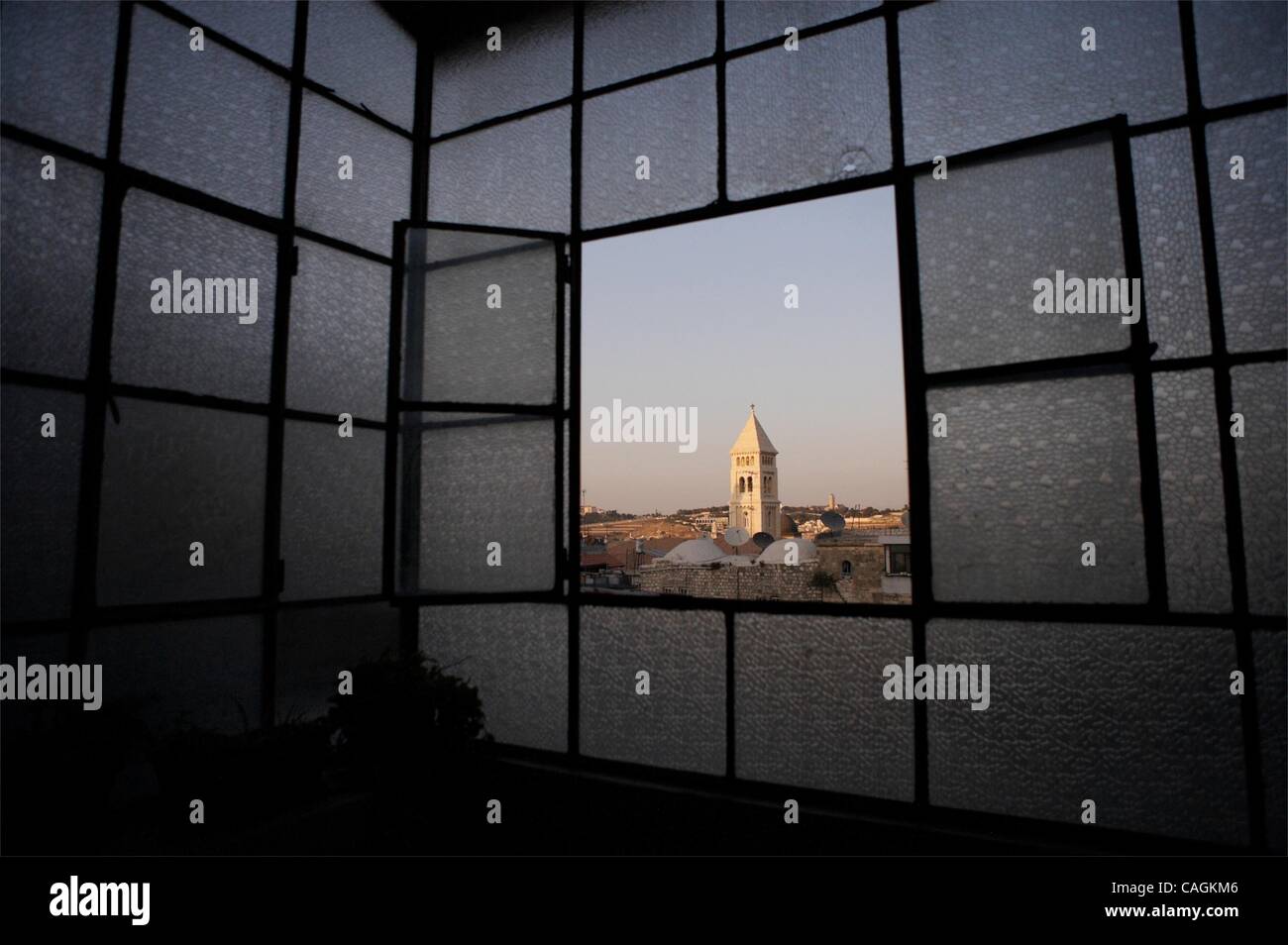 Feb 01, 2008 - Jerusalem, Israel - Window view of Old City Jerusalem ...