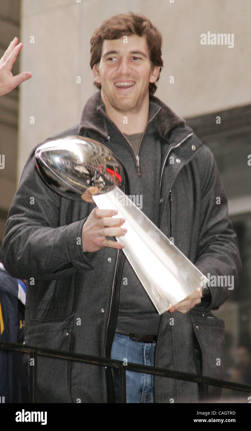 Feb 05, 2008 - New York, NY, USA - New York Giants player ELI MANNING ...