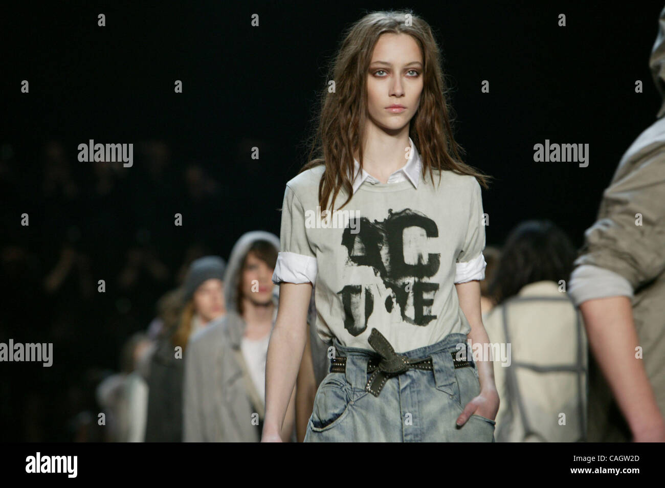 Feb 05, 2008 - New York, New York, USA - A model walks the runway in ...