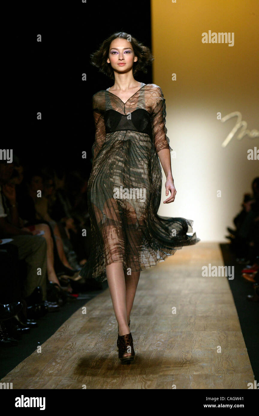 Feb 05, 2008 - New York, New York, USA - A model walks the runway in ...